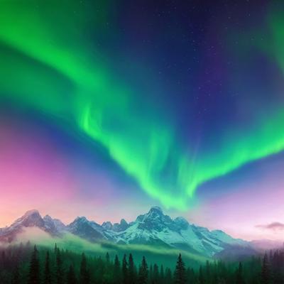 Forest Polar Aurora Green Earth Landscape 5K - KDE Store