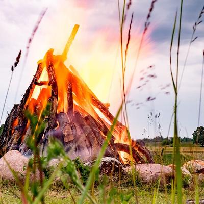 Burning fire grass field-Fresh Nature HD Wallp.. - KDE Store