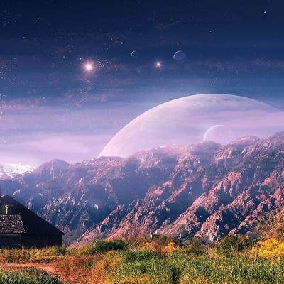 mountain house planet-Nature HD Wallpaper - KDE Store