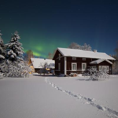 northern lights winter snow-Landscapes HD Wall.. - KDE Store