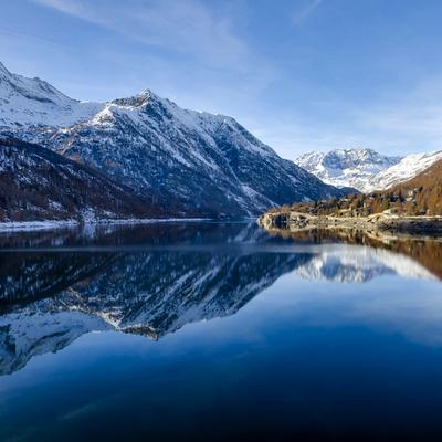 Autumn Forest Snow Mountains Lake Reflection 5.. - KDE Store