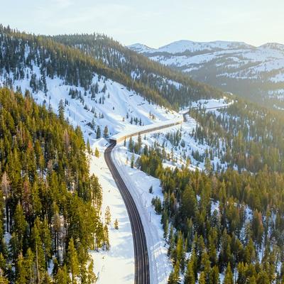Jungle Snow Mountains Road Sunlight Canada 5K - KDE Store