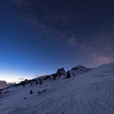Sunrise Night Sky Milky Way Snow Mountains 5K - KDE Store