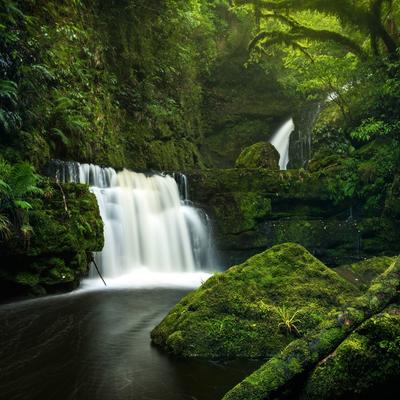 Green Forest Waterfall Tropical Rainforest Spr.. - KDE Store