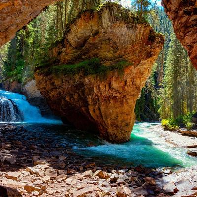 Cave River Johnston Canyon Resort Banff Canada.. Cave_River_ - KDE Store