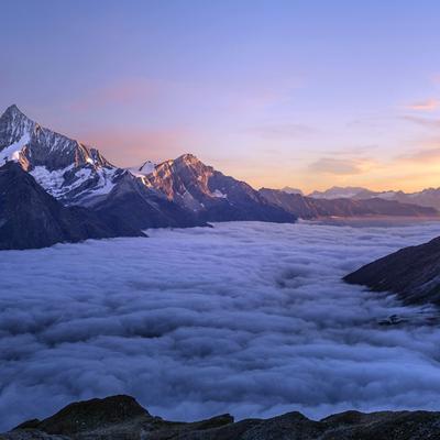 Sea of Clouds Sunset Peak Weisshorn Randa Swit.. - KDE Store