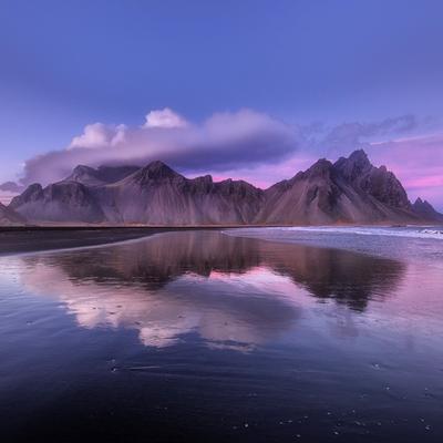 Vestrahorn Mountain Coast Beach Sunset Iceland.. - KDE Store