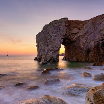 Rock Arch Coast Sunset 2022 France 5K Photo - KDE Store