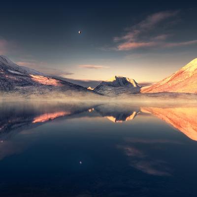 National park Lake Reflection 2021 Sunset 5K P.. - KDE Store