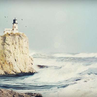 White Lighthouse on Brown - KDE Store