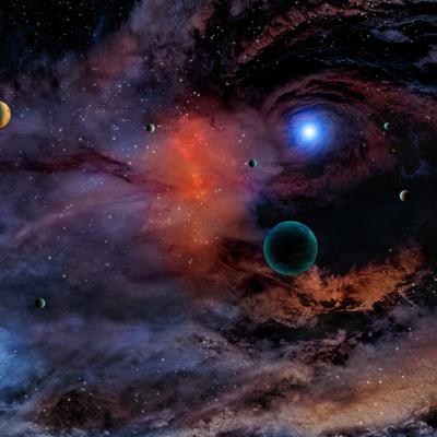 Blue and Black Galaxy With Stars Full HD - KDE Store