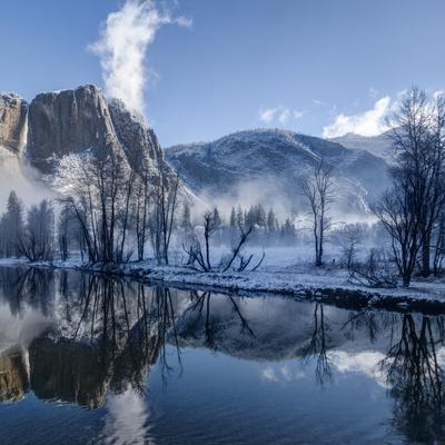 Snow Covered Mountain Near Body of Water - KDE Store