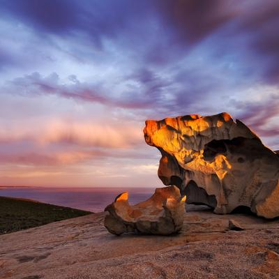 Brown Rock Formation Under Cloudy Sky - KDE Store