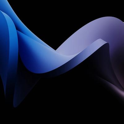 3D Blue Spiral Solid Wave Curve Abstract 5K - KDE Store