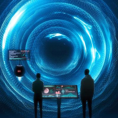 Creative Space Time Crossing Spiral Abstract - KDE Store