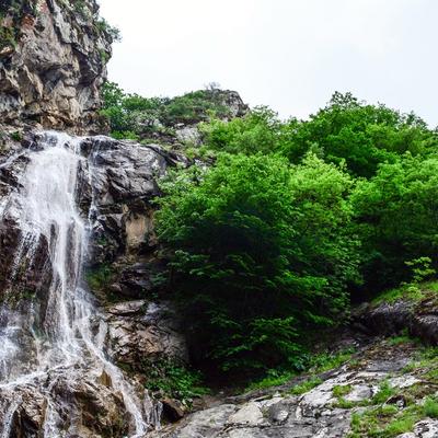 Nature Forest Rock Cliff Waterfalls River - KDE Store