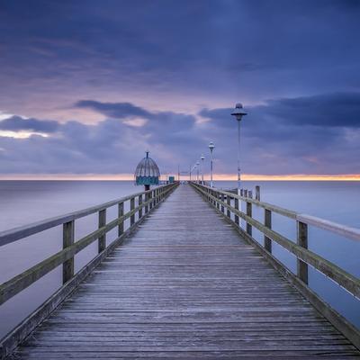 Beach boardwalk bridge clouds-2017 Nature HD W.. - KDE Store