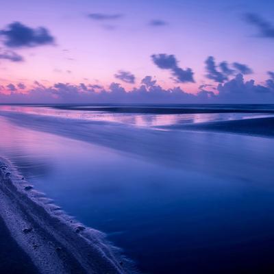 Purple sunset reflected sea-Nature landscape w.. - KDE Store