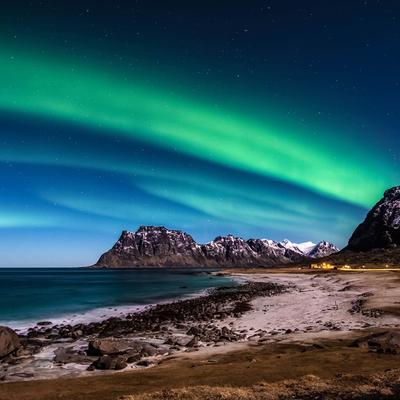 Norway lofoten islands mountains aurora-Nature.. - KDE Store