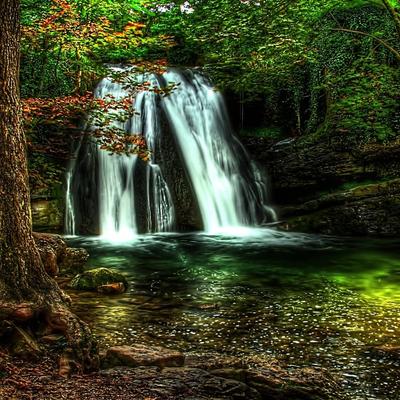 Spring Waterfall Forest HDR-Nature HD Wallpape.. - KDE Store