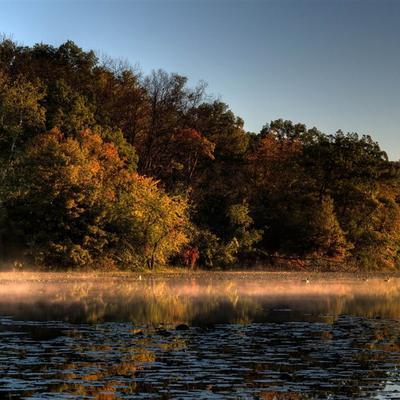 a tinge of fall jensen lake-Autumn Nature Wall.. - KDE Store