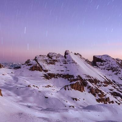 Alps Snow mountains Winter Peaks Star trails V.. - KDE Store