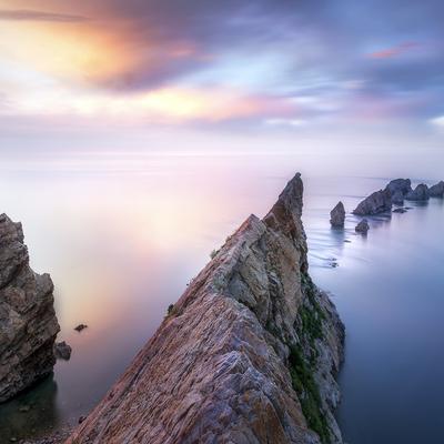 Calm ocean reef sunset horizon 4K - KDE Store