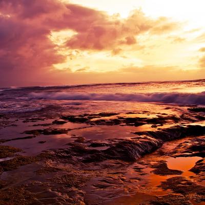 Hawaii Pacific Ocean Beach Sunset - KDE Store