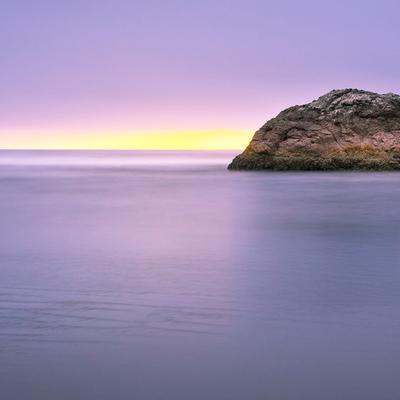 Charming rock ocean horizon dawn reflection - KDE Store