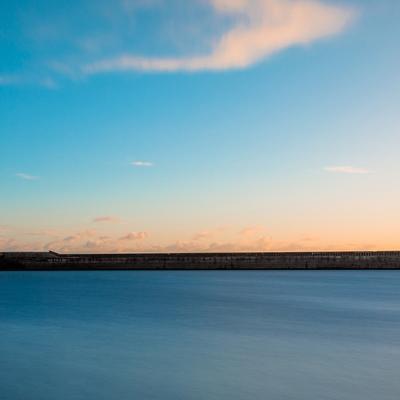 Calm ocean lighthouse pier-HD Retina Wallpaper - KDE Store