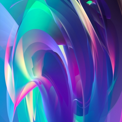 Purple Green and Blue Abstract Painting - KDE Store