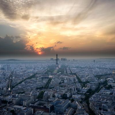 City Buildings Under White Clouds During Sunset Full HD - KDE Store