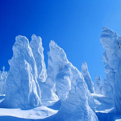 White Ice Formation Under Blue Sky During Daytime Full HD - KDE Store