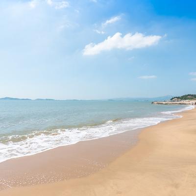 Summer travel beach blue sky clouds wave scene.. - KDE Store