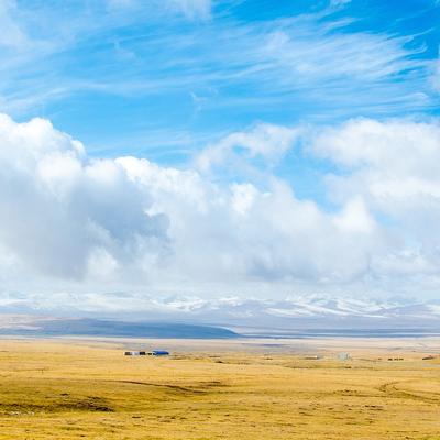 China vast grassland blue sky white clouds sce.. - KDE Store