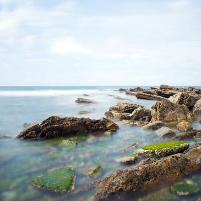 Beach rock ocean horizon scenery - KDE Store
