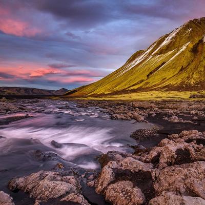 Iceland mountains river stream stones - KDE Store