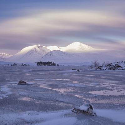 Lochan achlaise frozen lake-Winter Landscape H.. - KDE Store