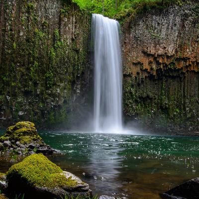 Rocks covered green moss near waterfalls-2016 .. - KDE Store