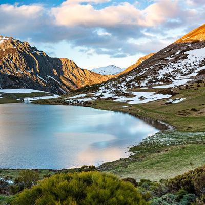 Snow Mountains Lake Castilla Leon Spain-Nature.. - KDE Store