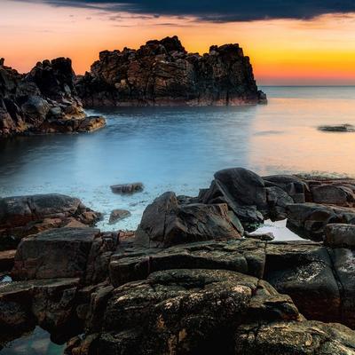 Sweden beach ocean sunset-Nature Photo HD Wall.. - KDE Store