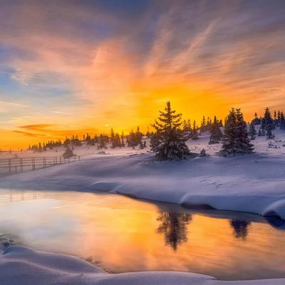 hot haze cold morning norway-Perfect Scenery H.. - KDE Store