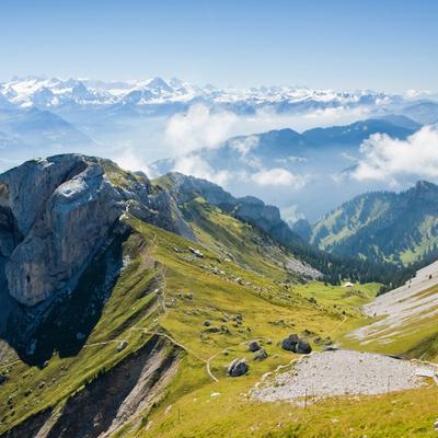 Blue Sky Mountain Range Panorama-HD Desktop Wa.. - KDE Store