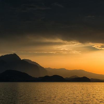 Sunrise mountain lake-Nature theme wallpaper - KDE Store