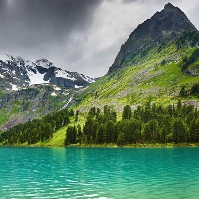 lake mountains rocks-HD Photo Wallpapers - KDE Store