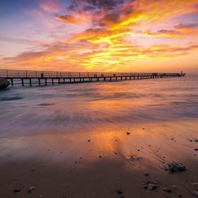 sea beach jetty light sky-HD Desktop Wallpaper sea_beach_jet - KDE Store