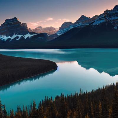 Banff Mountain Lake Forest Scenery Canada 5K - KDE Store