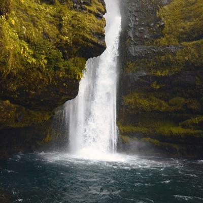 Waterfall Cliff Moss Jungle HDR Photography - KDE Store