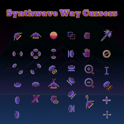 Synthwave Way Cursors - KDE Store