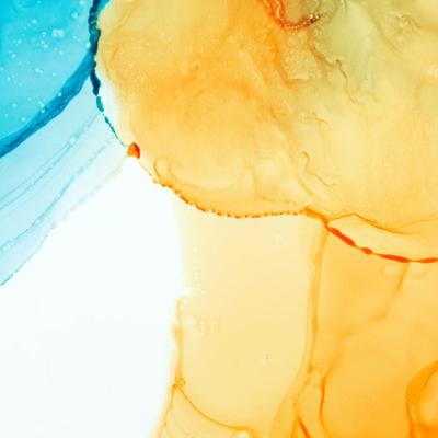 Blue Orange Ink Blend 2022 Abstract Creative 5.. - KDE Store